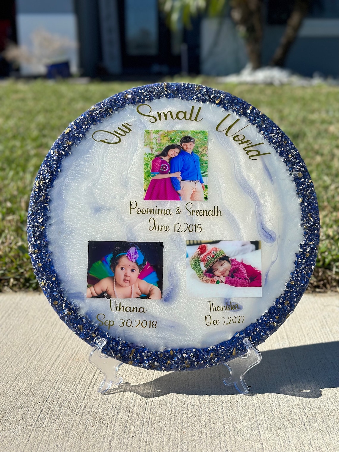 Custom Resin Family Photo Frame/ Resin Photo Frame /personalised Gift ...