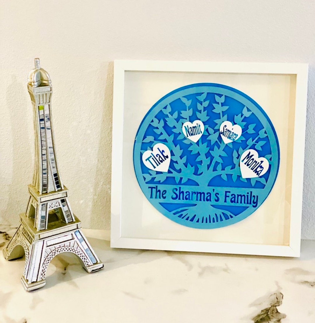 Family Tree Framed Family Tree 3D Family Tree Shadow Box - Etsy