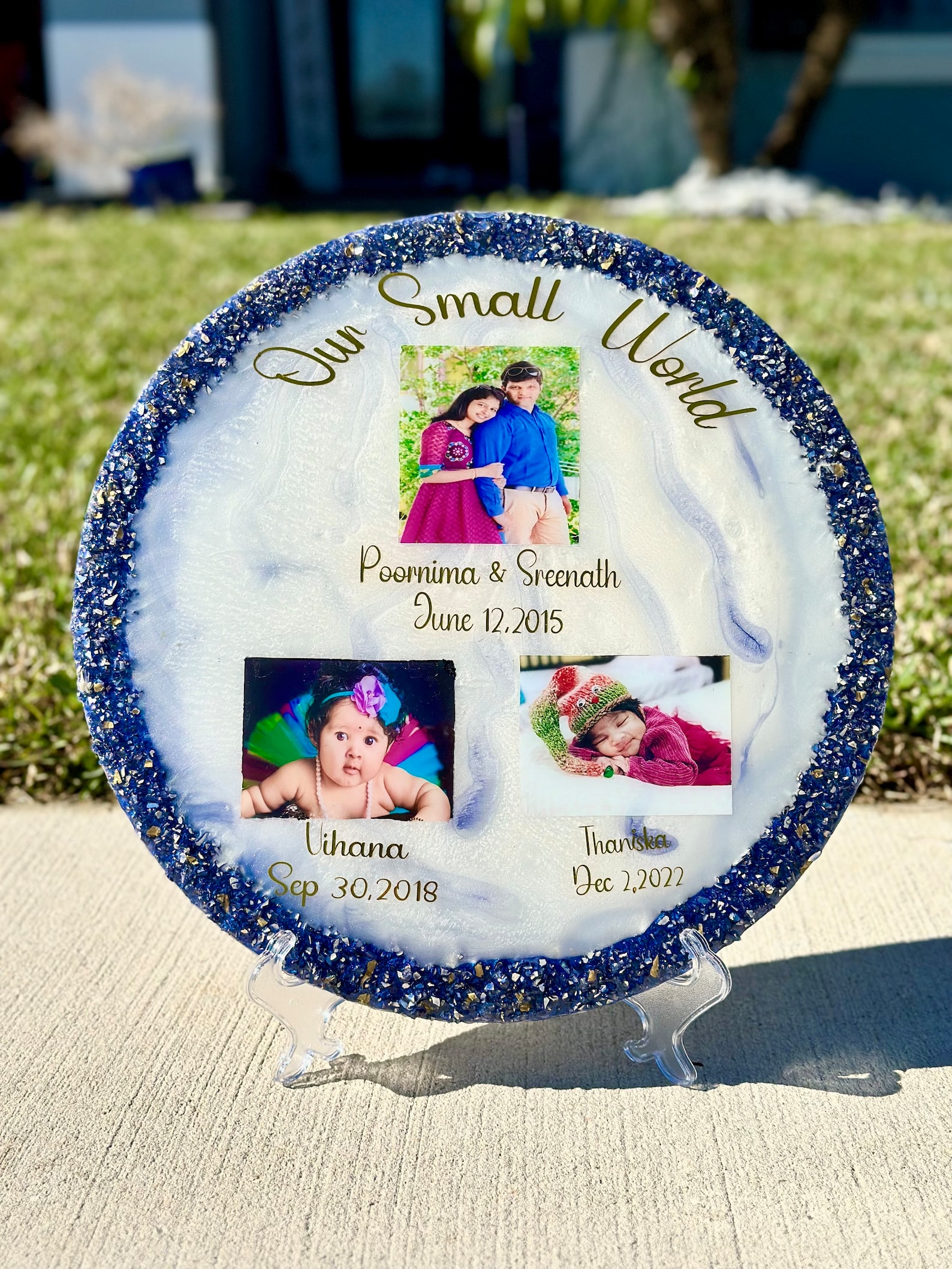 Custom Resin Family Photo Frame/ Resin Photo Frame /personalised Gift ...