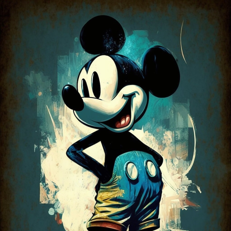 Mickey Mouse Art - Etsy