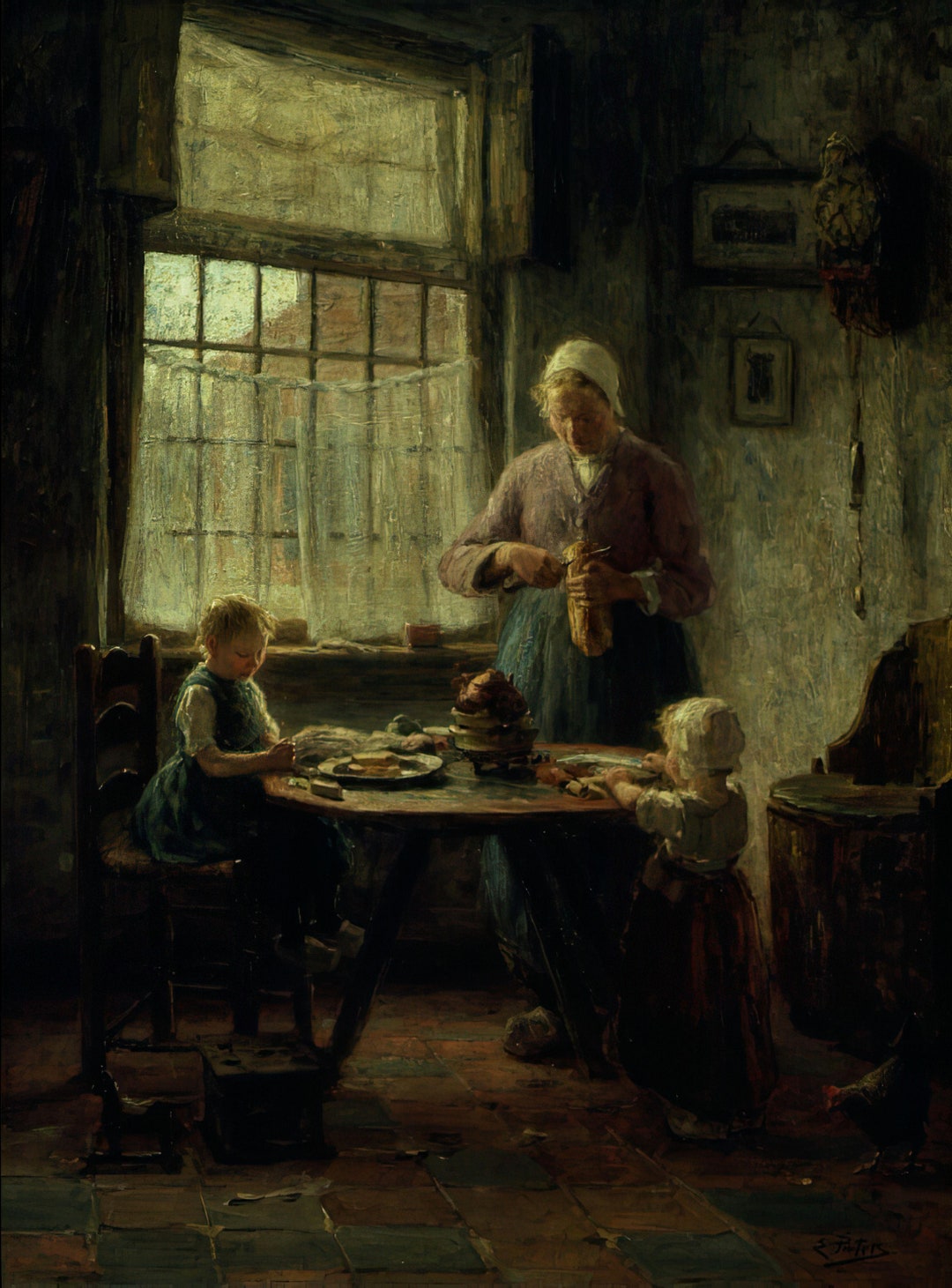 A Family Meal Evert Pieters Canvas Framed Metal or - Etsy