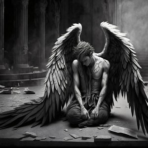 Fallen Angel - Canvas, Metal, Acrylic, Framed, or Giclee (museum ...