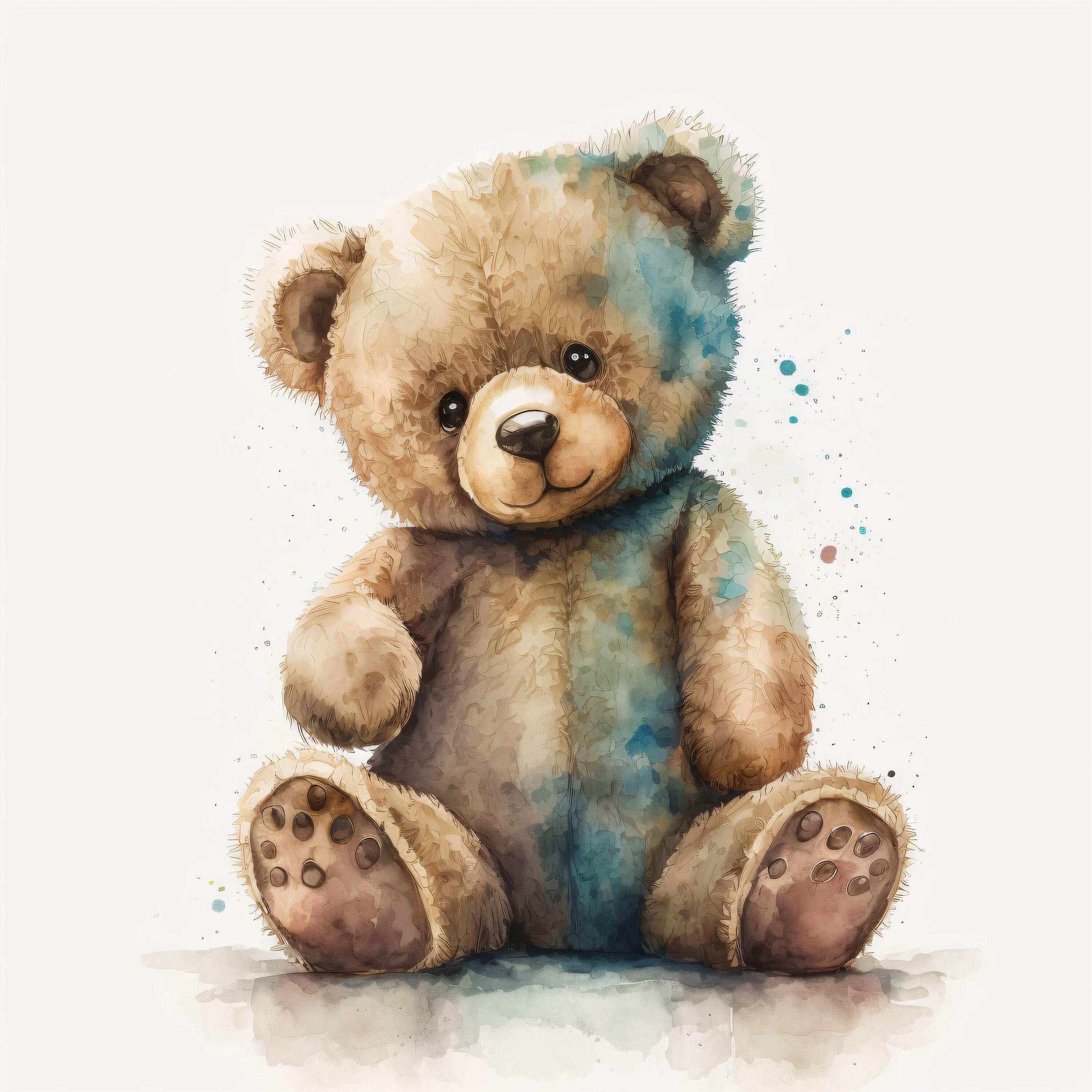 Teddy Bear Wall Art for Children's Room Canvas, Metal, Acrylic, or ...