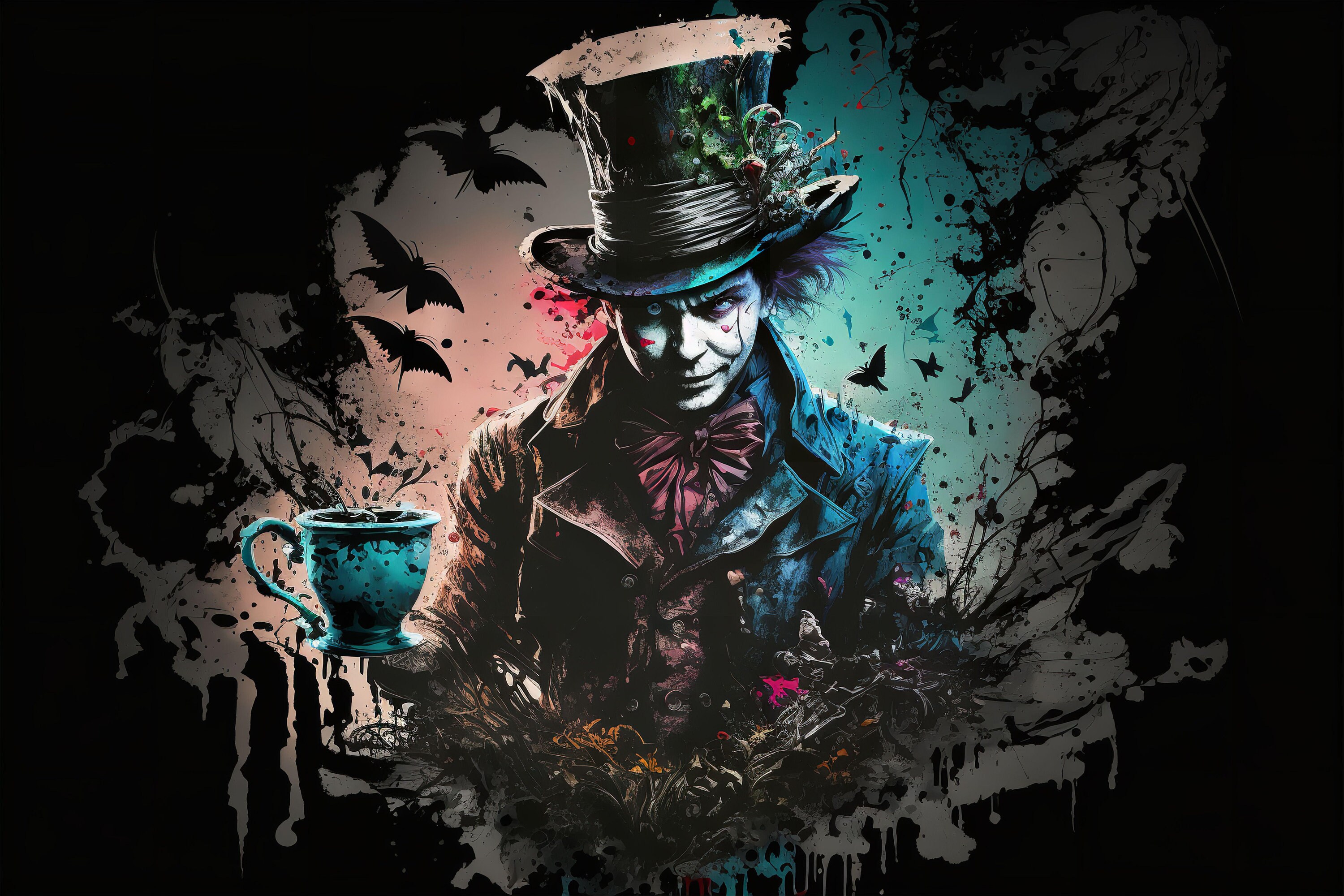 Limited Edition Print 5 the Mad Hatter Canvas or Framed W/ Certificate ...