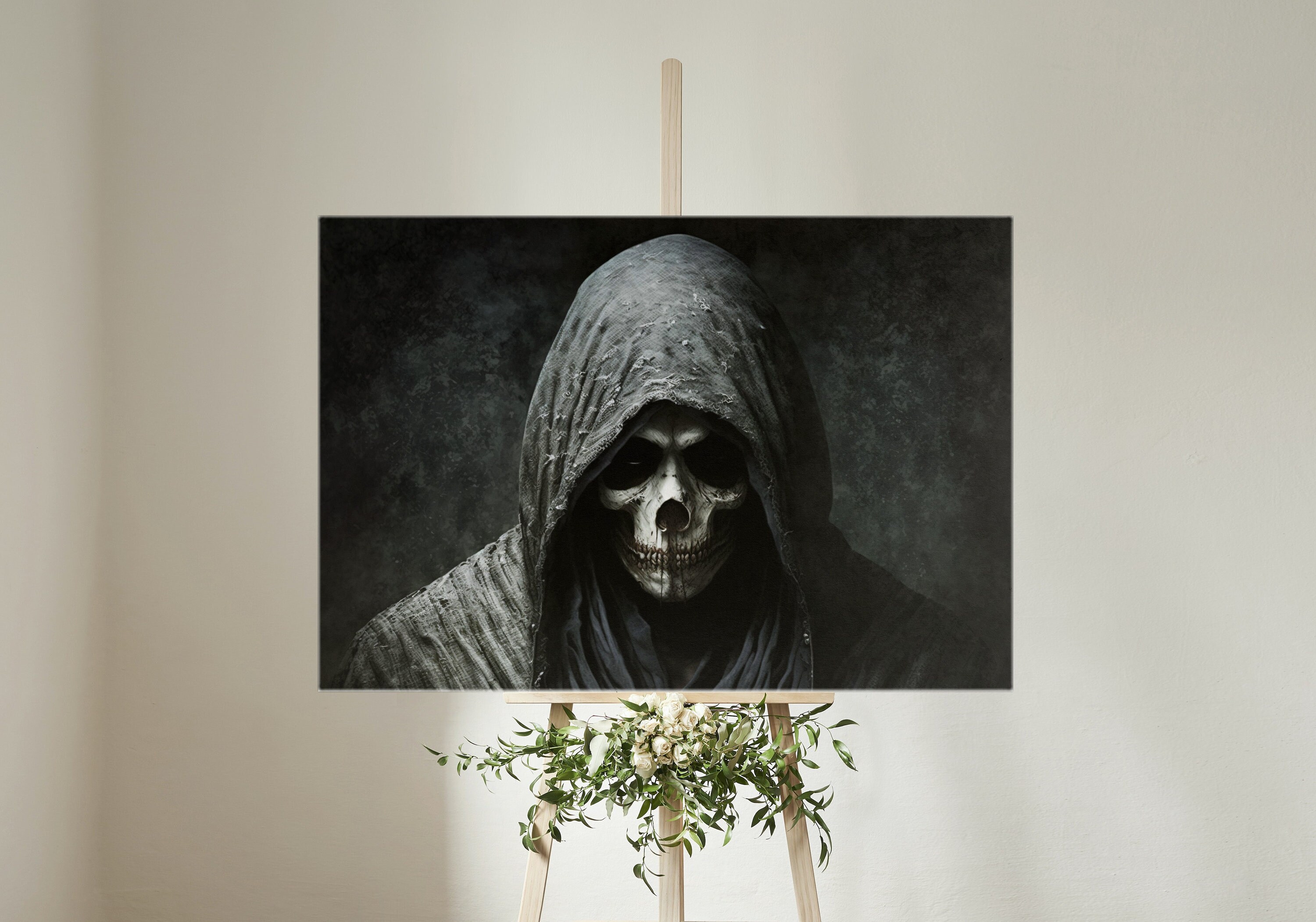 Grim Reaper Portrait Canvas, Metal, Acrylic, or Giclee Quality Prints ...