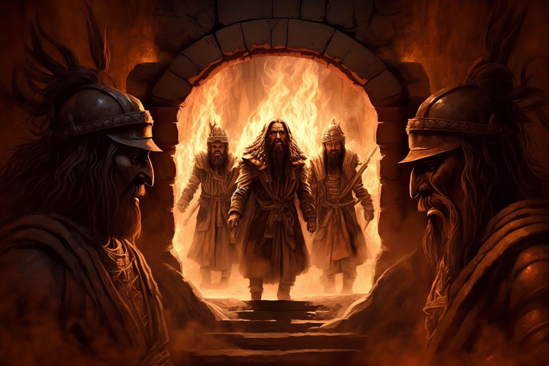 Emerging From the Fiery Furnace - Book of Daniel - Canvas, Metal ...