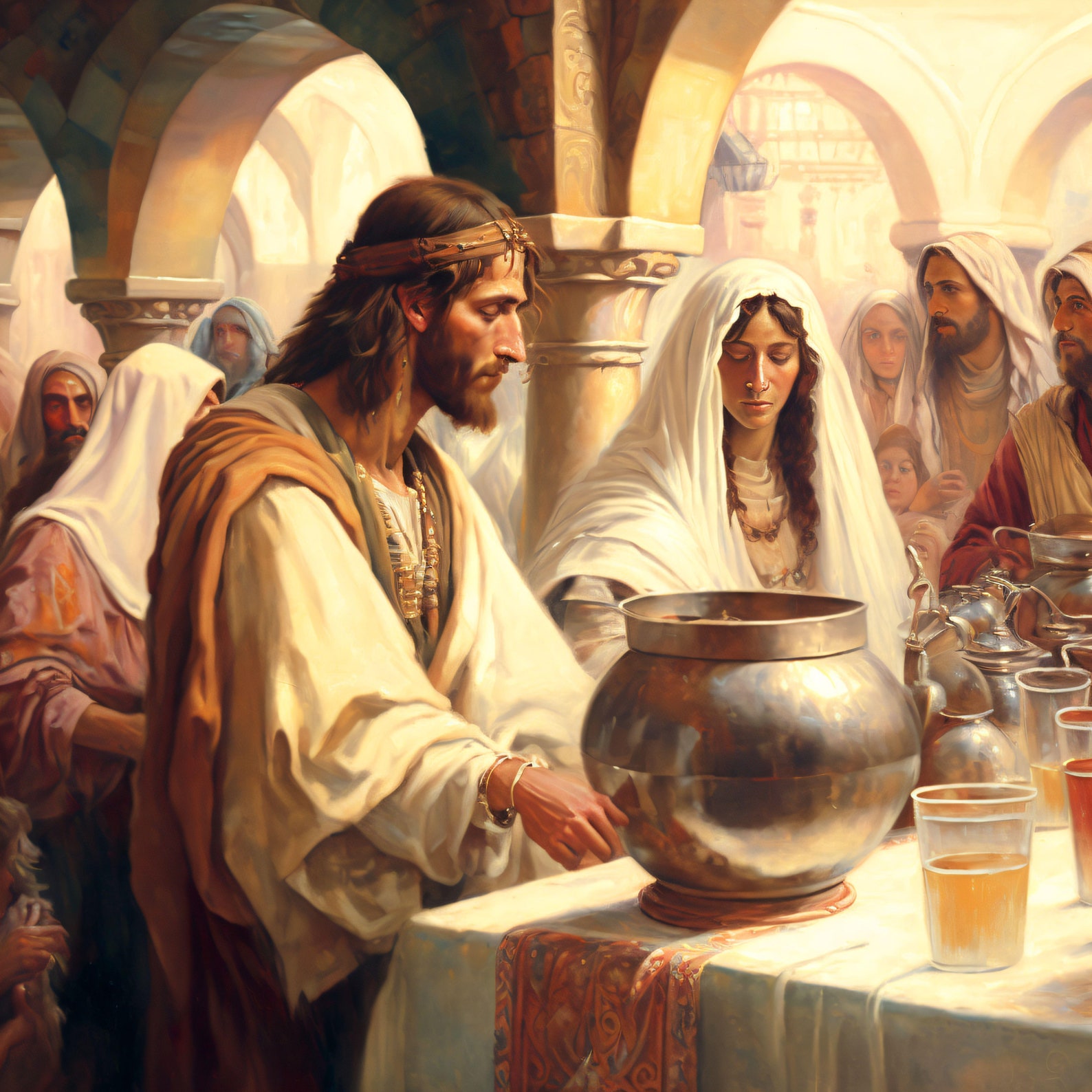 Jesus and Mary at the Wedding in Cana Print – Museum Quality Giclee - Etsy