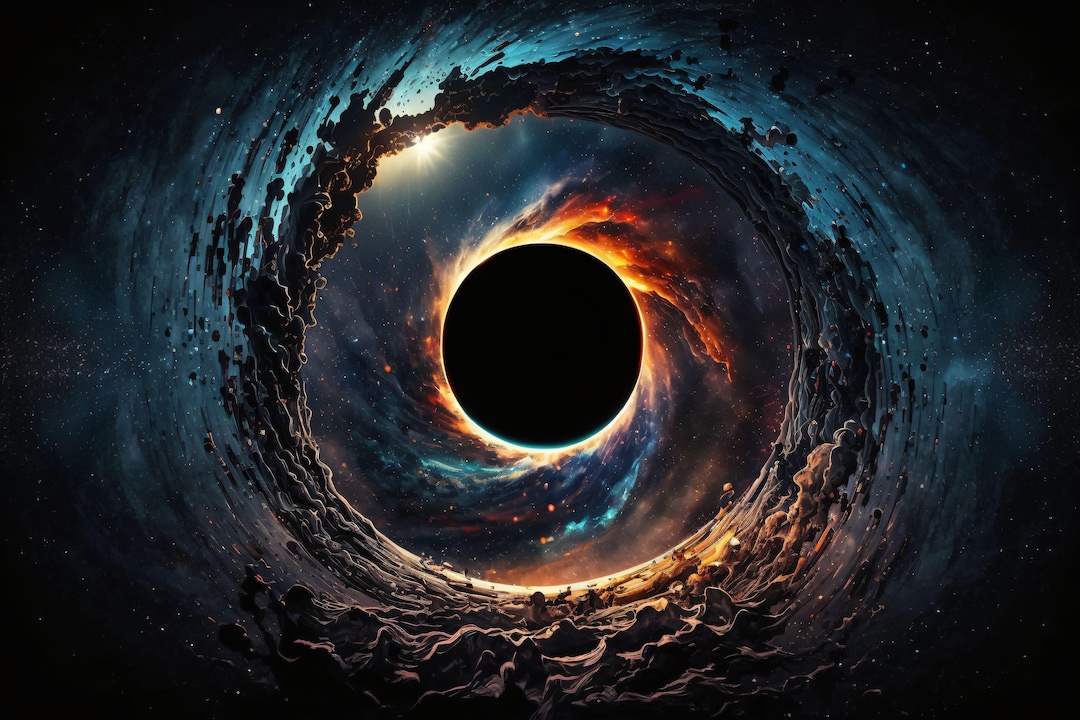 Colorful Black Hole in Space - Canvas, Metal, Acrylic, Framed, or ...