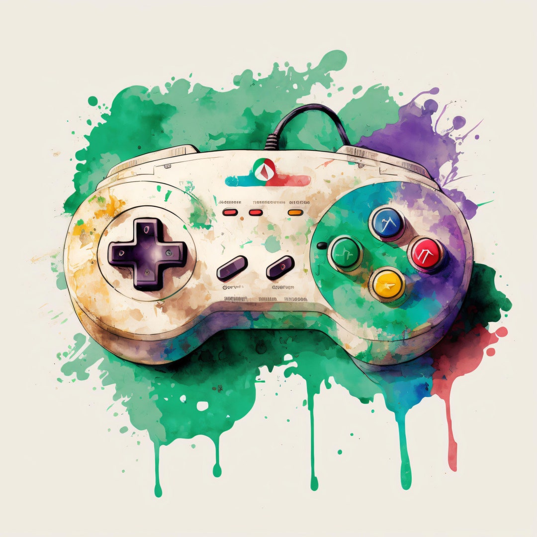 Video Game Controller - Canvas, Metal, Acrylic, Framed, or Giclee ...