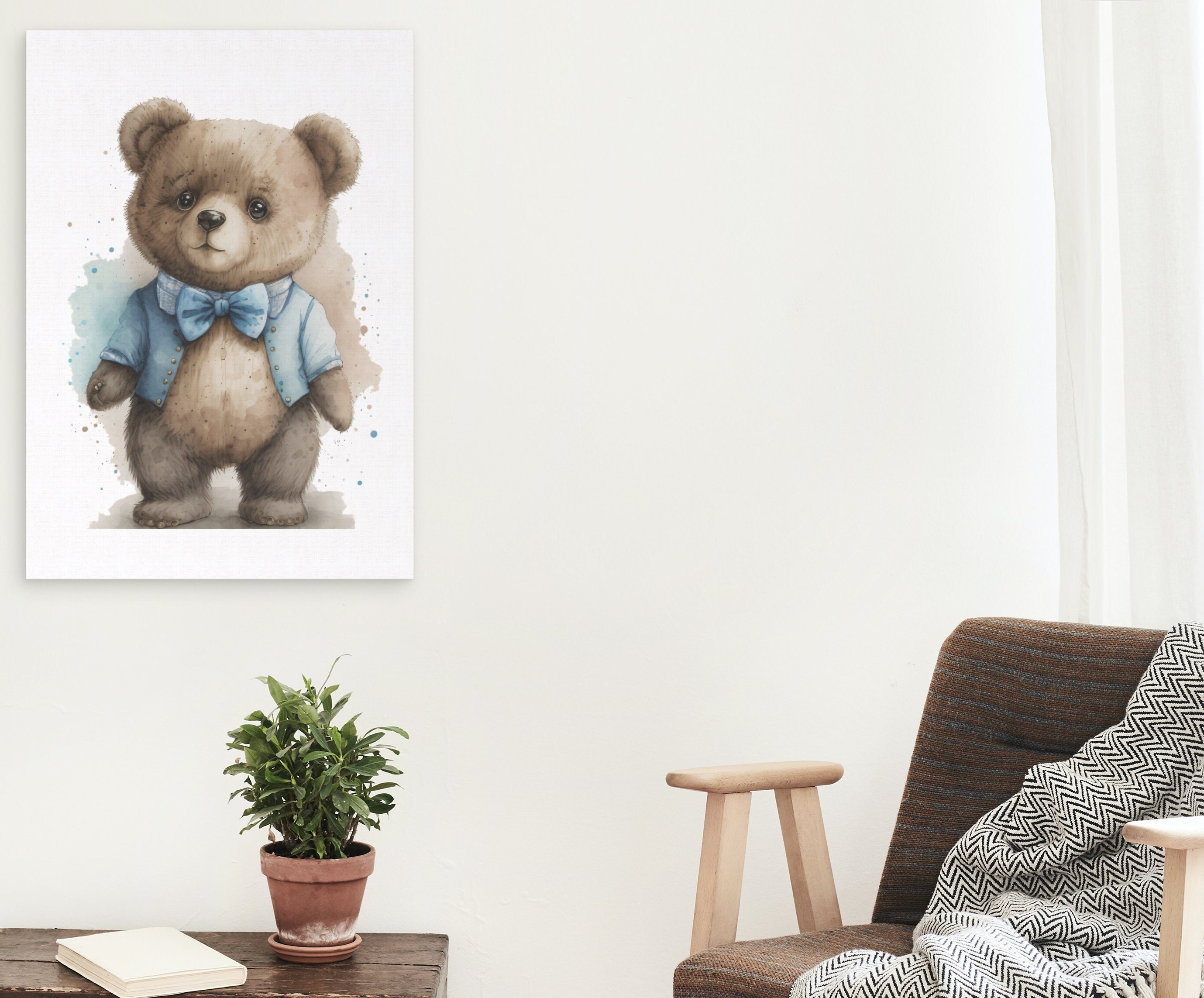 Teddy Bear Wall Art for Children's Room Canvas, Framed, Metal, or ...