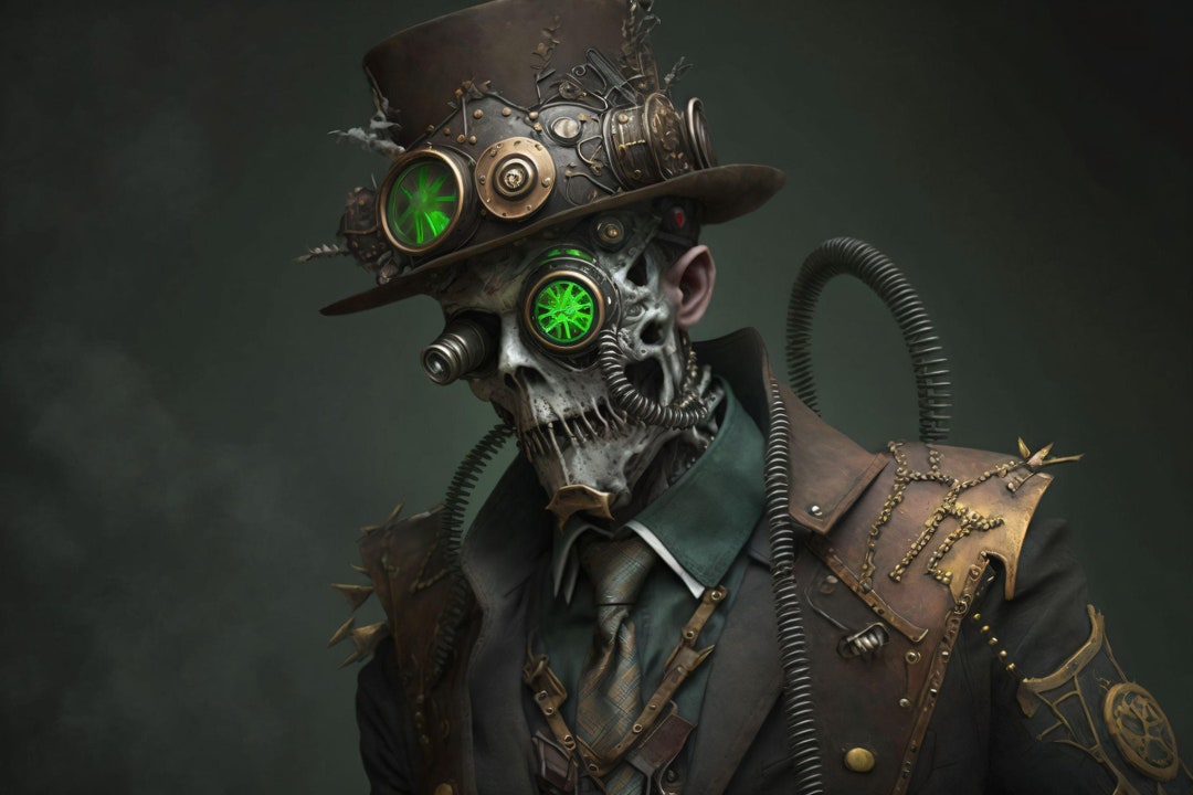 Steampunk Zombie Canvas, Metal, Acrylic, or Giclee Quality Prints ...