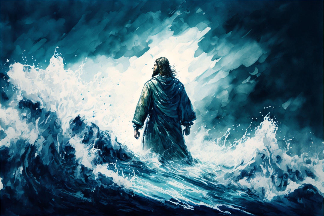 Jesus Walking on the Water During the Storm - Canvas, Metal, Acrylic ...