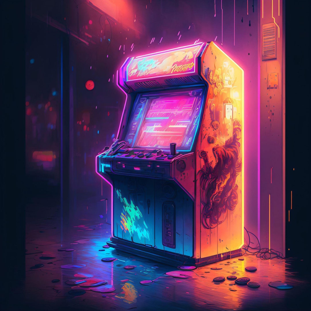 Neon Arcade - Canvas, Metal, Acrylic, Framed, or Giclee (museum Quality ...
