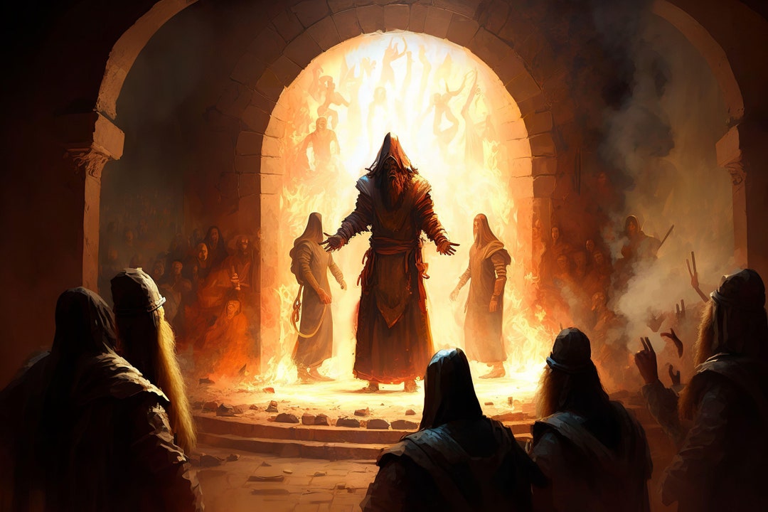 Emerging From the Fiery Furnace - Book of Daniel - Canvas, Metal ...