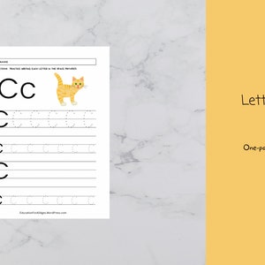 Letter C Handwriting Practice Worksheet | Handwriting Worksheet ...