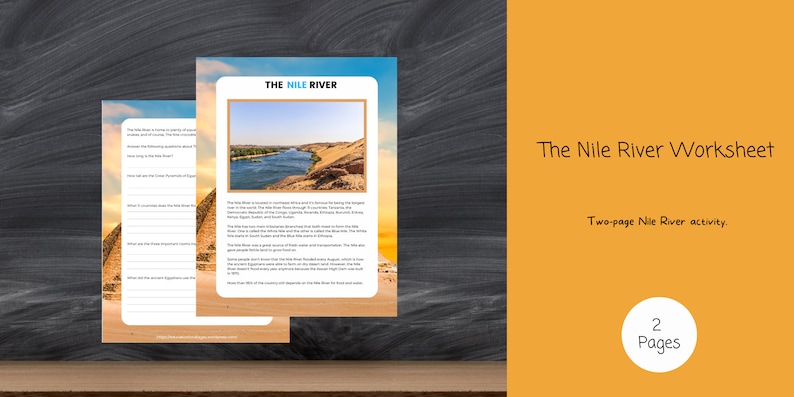 The Nile River Worksheet Nile River Printable Educational - Etsy