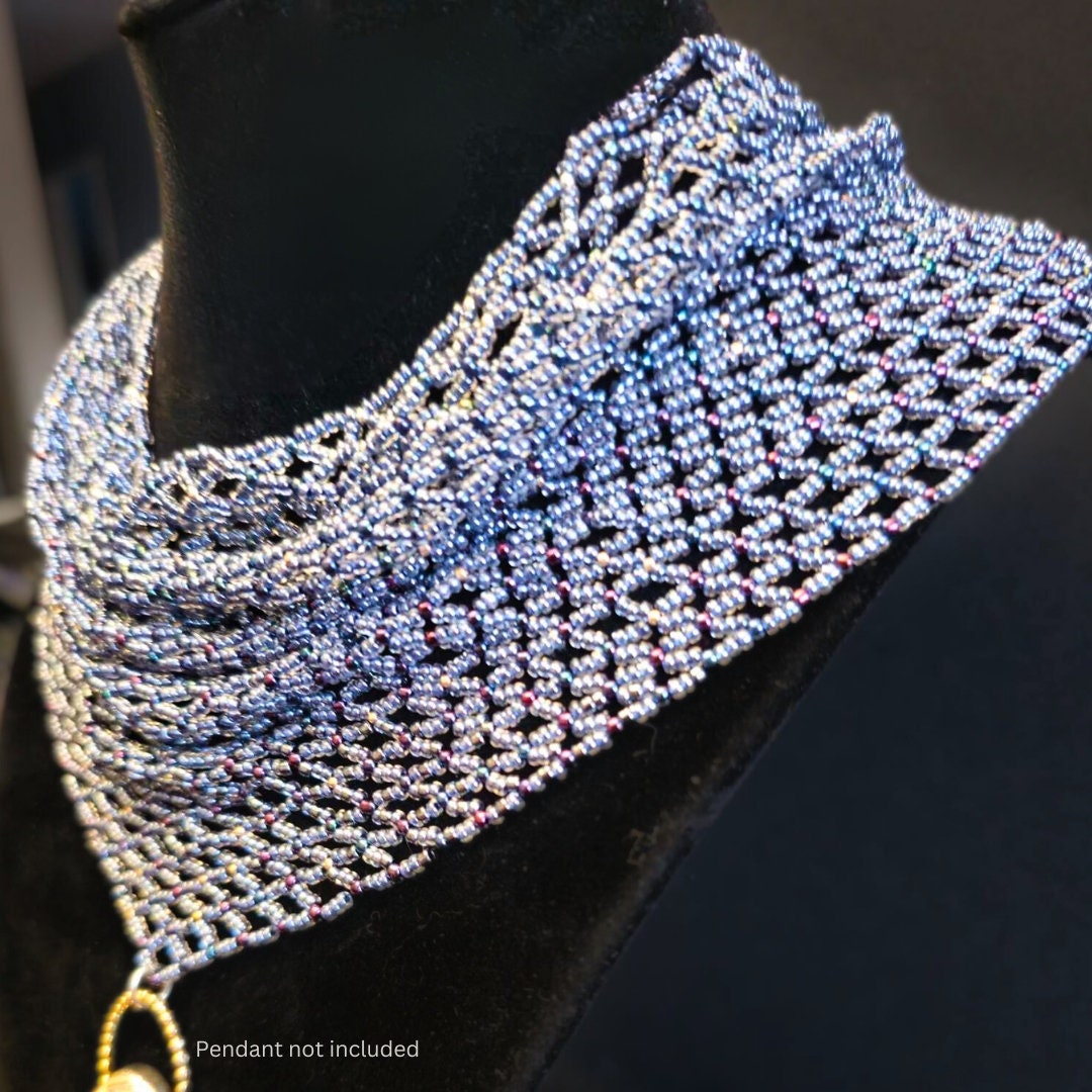 Luxury Bead Scarf, Beaded Net Scarf, Evening Wear Scarf, Designer Bead ...