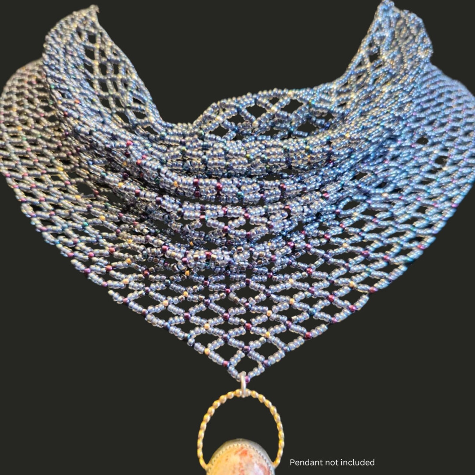 Luxury Bead Scarf, Beaded Net Scarf, Evening Wear Scarf, Designer Bead ...