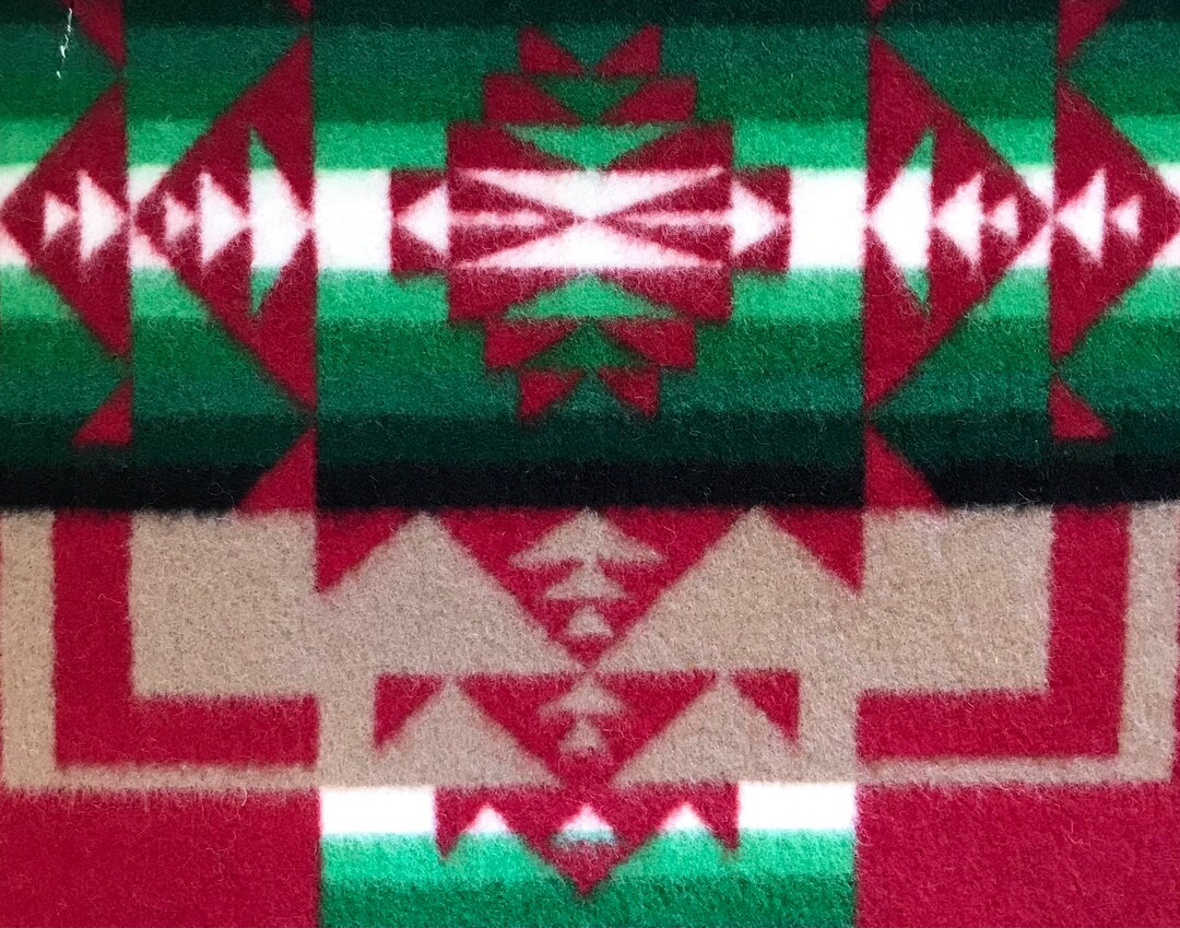 Pendleton Wool Fabric, 13” X 17”, Native American Design, Napped ...