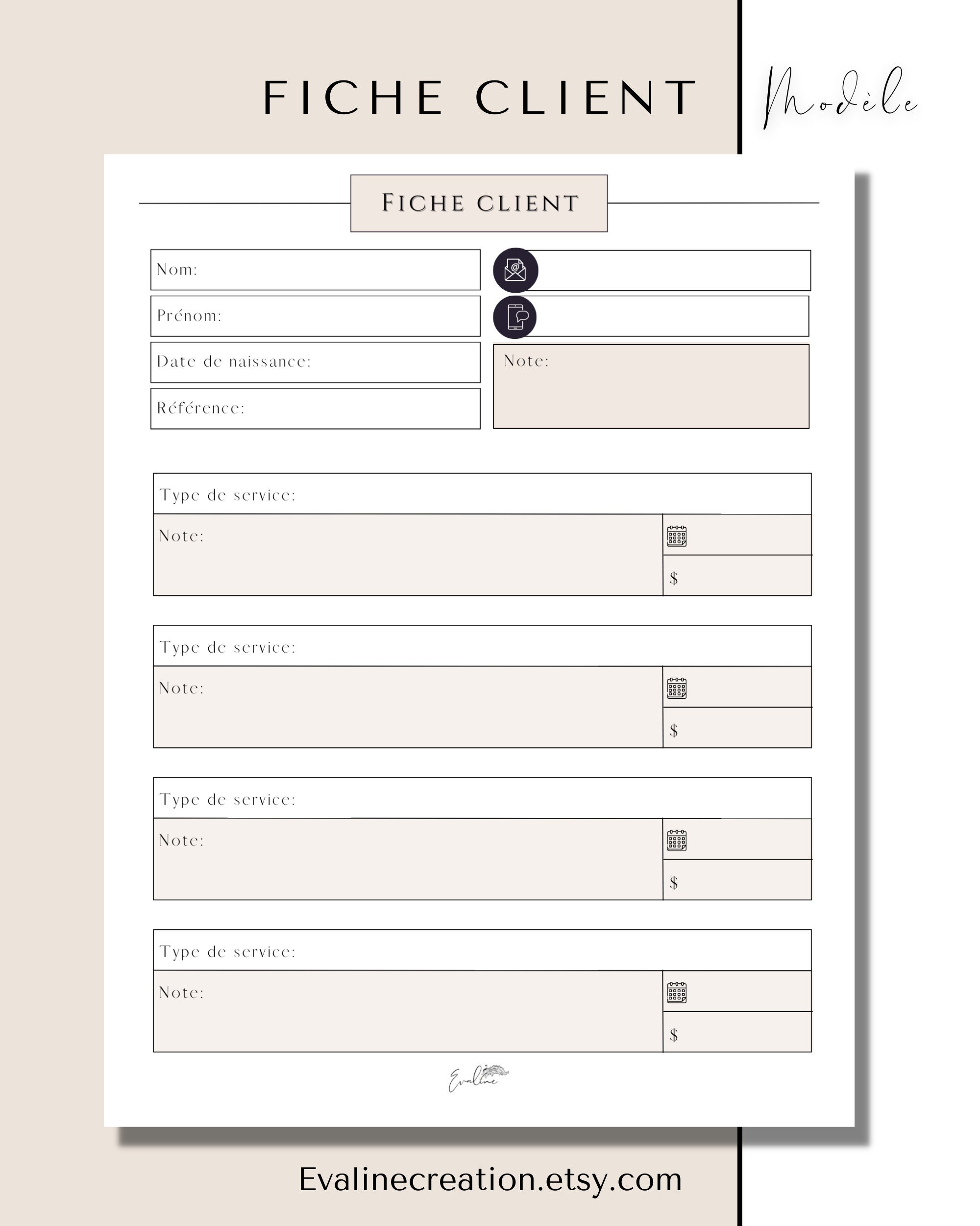 FICHA DE CLIENTE ficha de cliente Perfil de cliente perfil - Etsy México