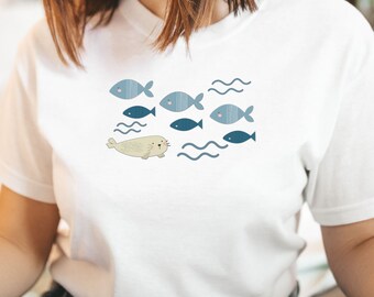 Seal Fish Shirt - Etsy