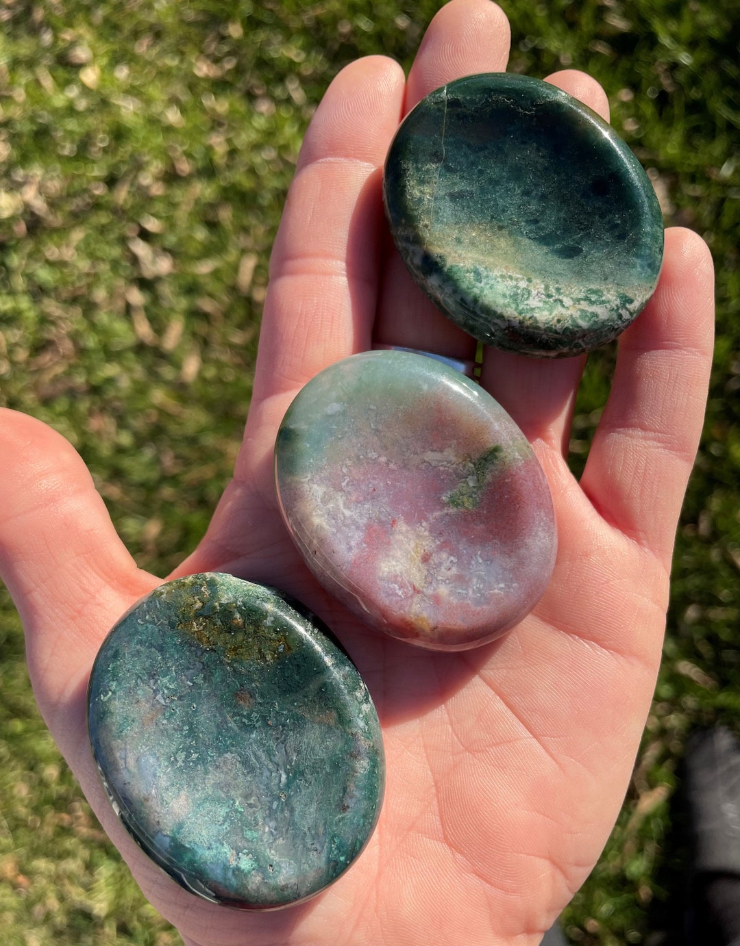 Ocean Jasper Worry Stone - Etsy