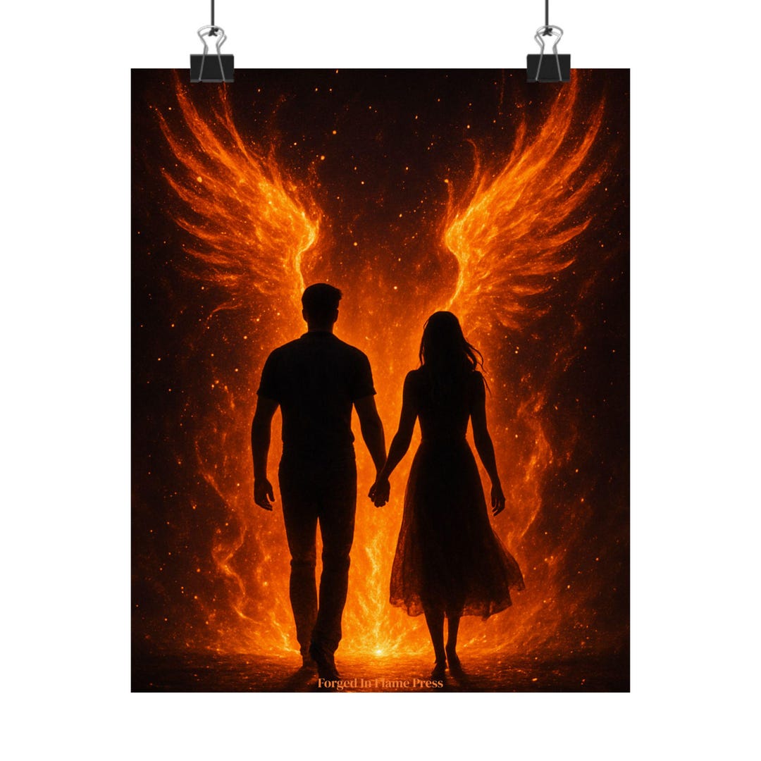 Twin Flames Phoenix Art Print: Fiery Wings, Soul Connection - Etsy
