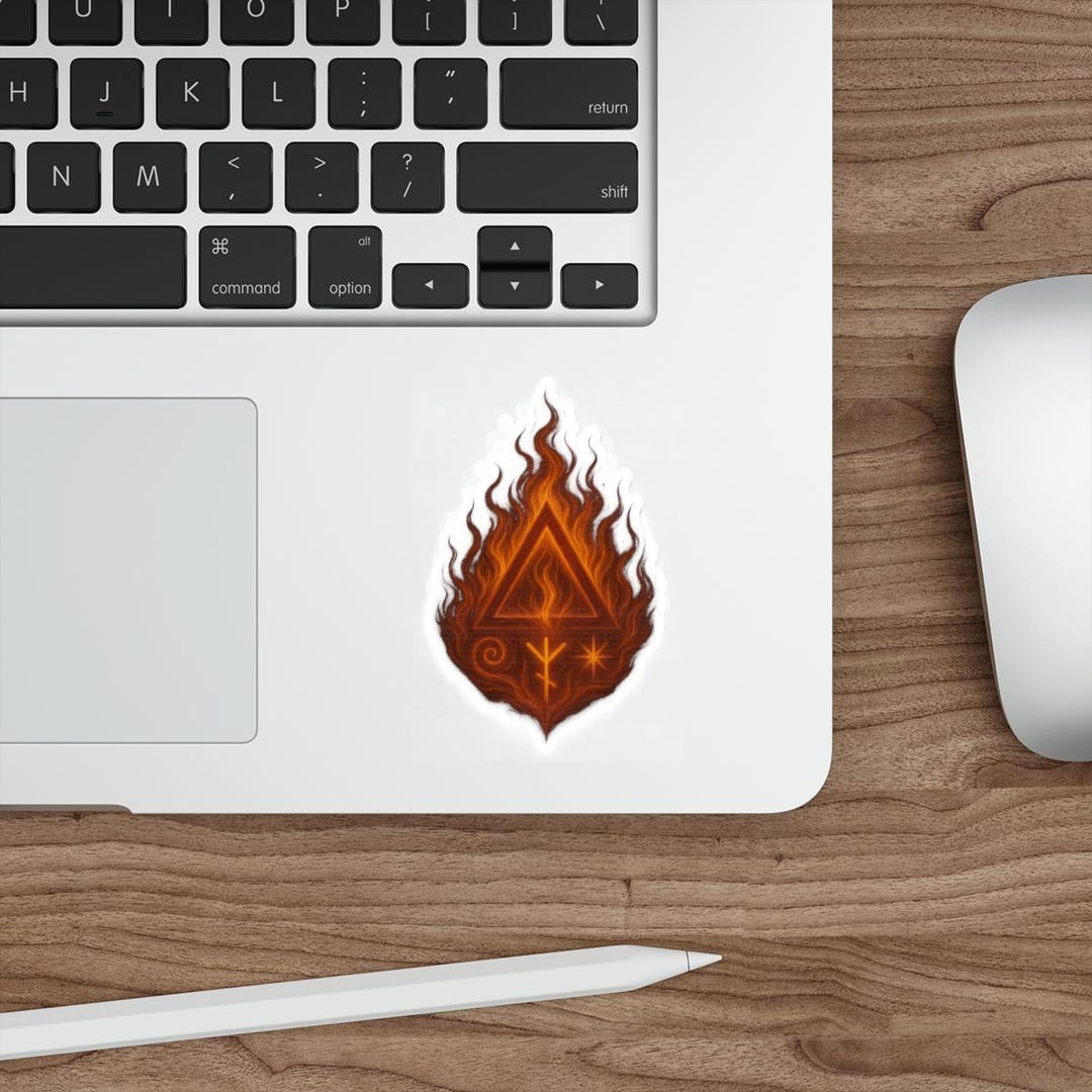 Fire Sigil Die-cut Stickers: Water-resistant Vinyl, Laptop & Water ...