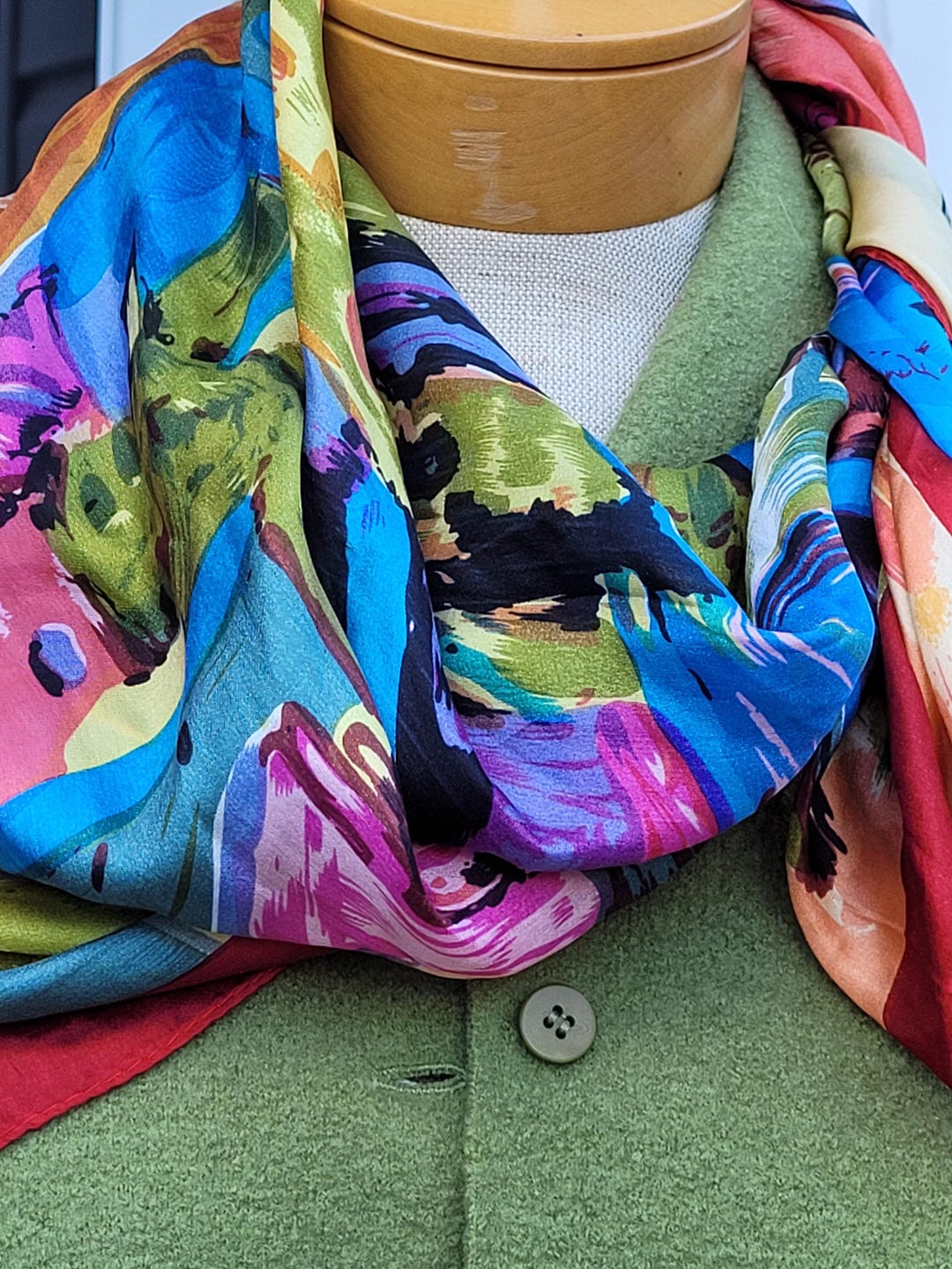Eileen Fisher Medium Moss Green Boiled Wool Jacket Size M Like New ...