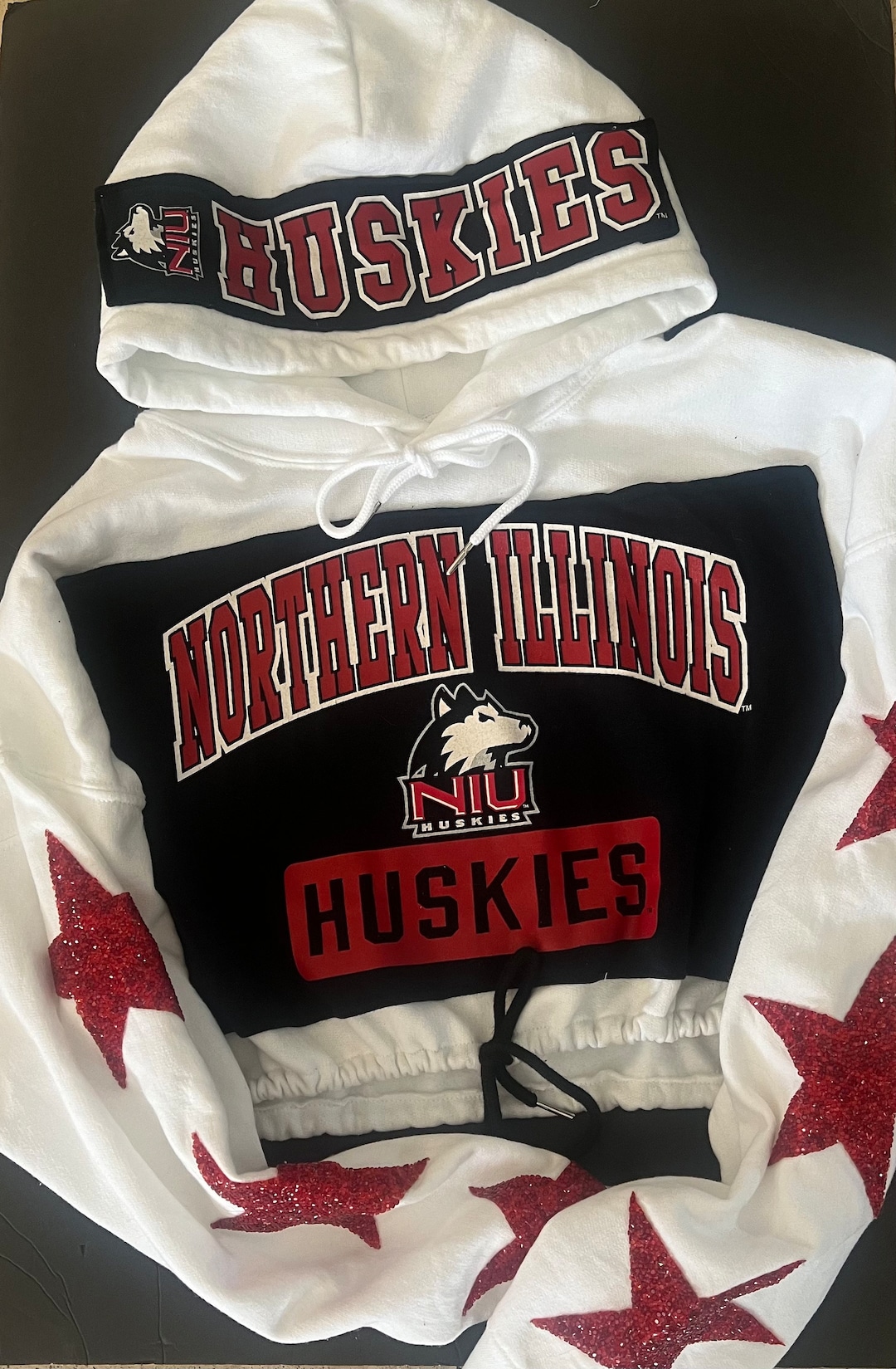 Northern Illinois University Reworked Crop Hoodie. College Apparel ...
