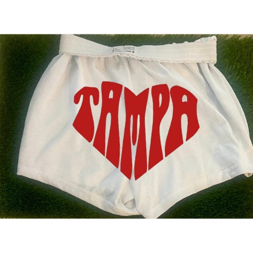 Custom College Shorts. Custom Word(s) in Shape of a Heart on Back of ...