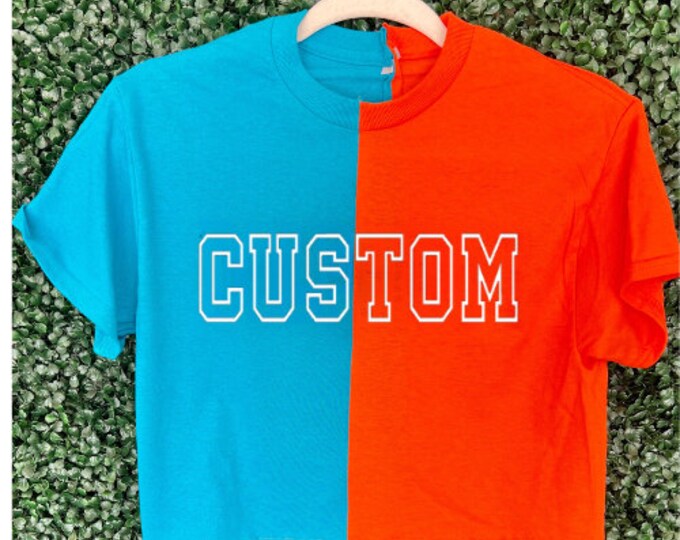 Half and Half College T Shirt - Etsy