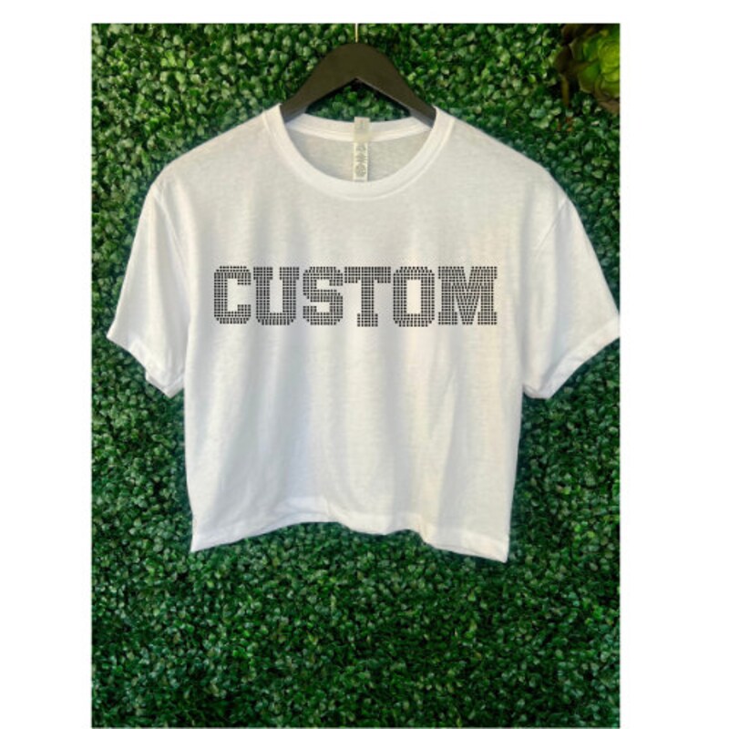 Rhinestone Crop Top - Etsy
