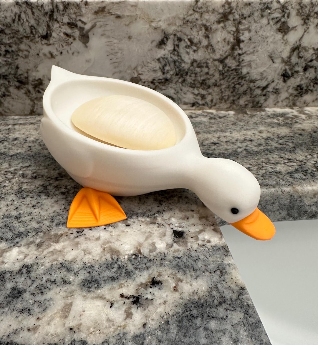 Duck Soap Dish With Water Drain | Soap Holder | Drain Hole | Bathroom ...