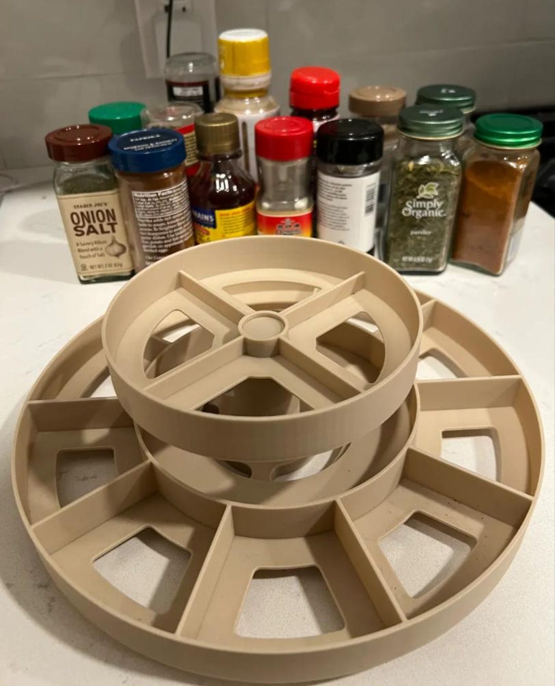 Double Decker Spice Spinner | Spice Rack Carousel | Kitchen ...