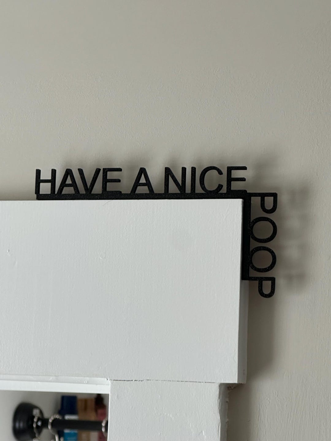 Have a Nice Poop Door Corner Sign | Funny Bathroom Signs | Bathroom ...