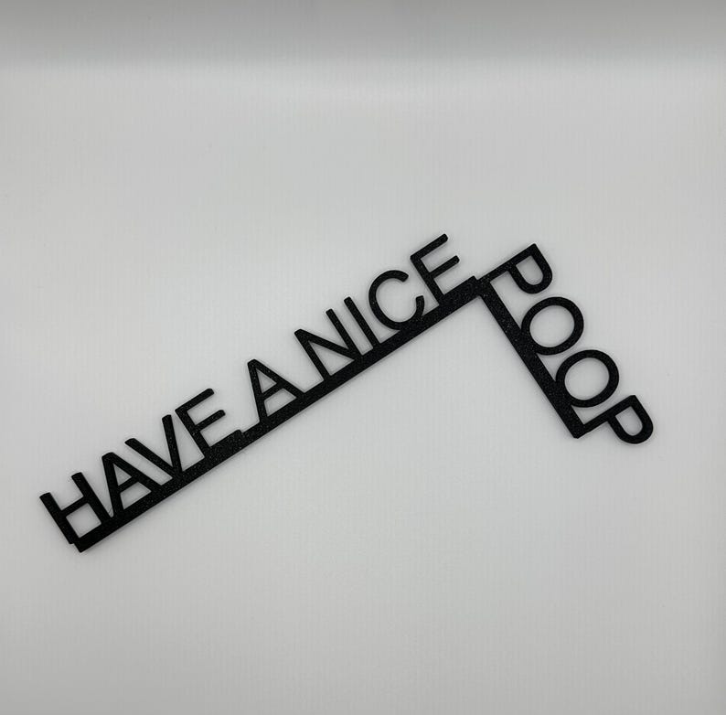 Have a Nice Poop Door Corner Sign | Funny Bathroom Signs | Bathroom ...