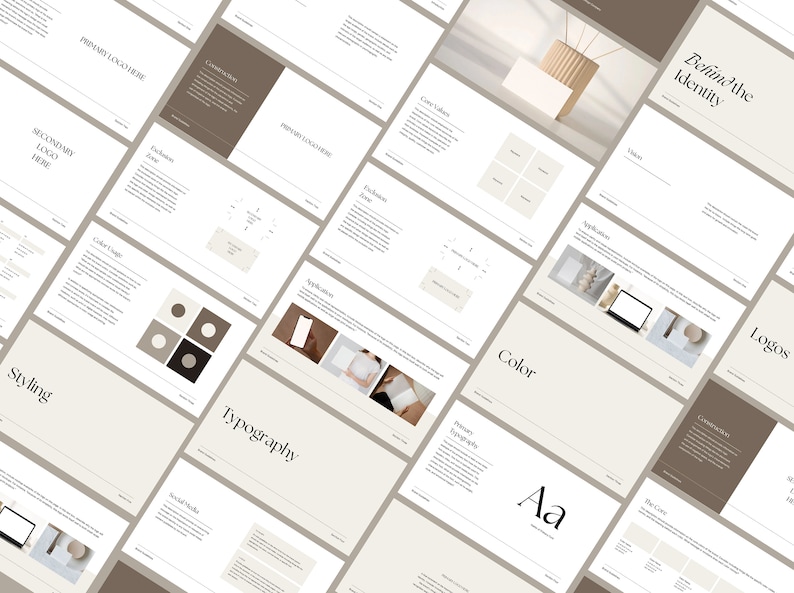 Brand Guidelines Canva Template 32 Pages Video - Etsy