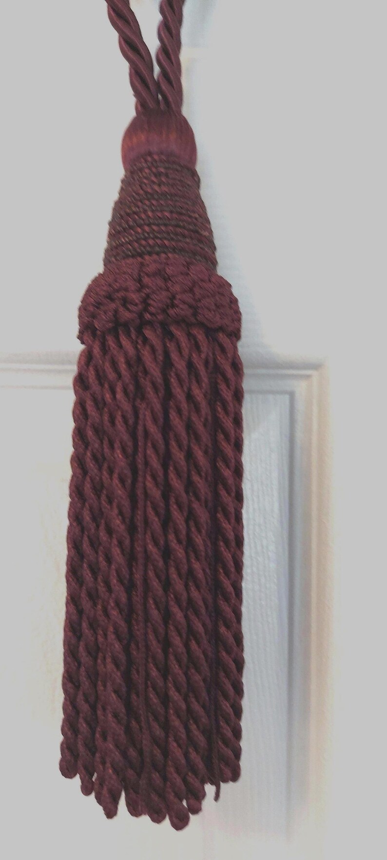 Curtain Tiebacks With Large Luxury Silk Tassels - Red, Maroon ...
