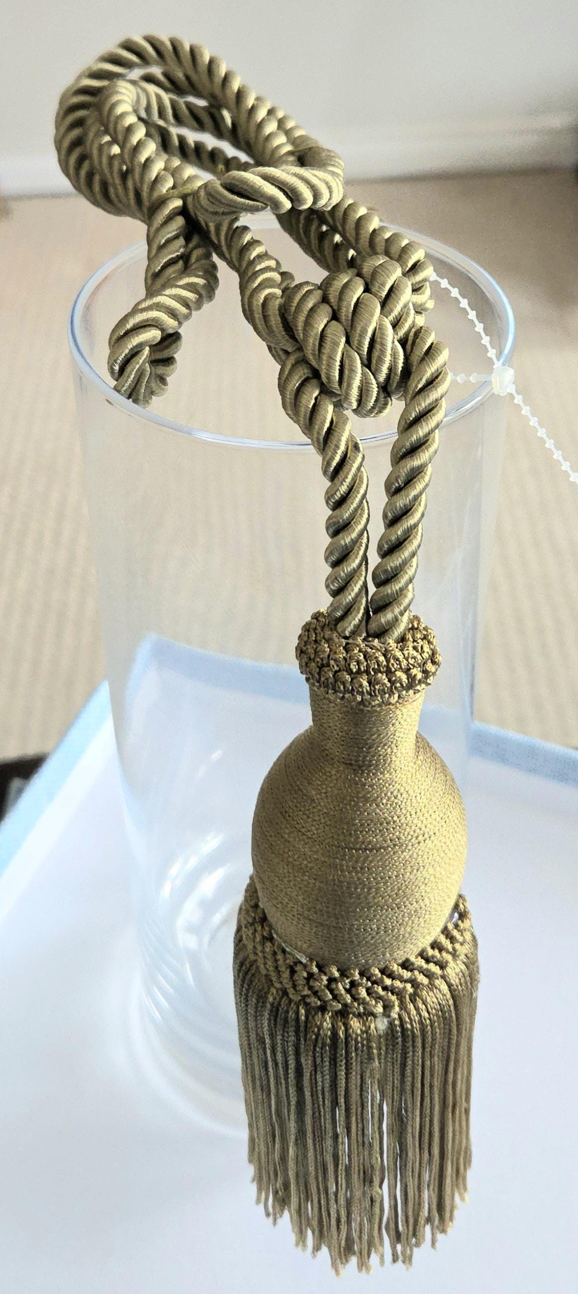 Curtain Tiebacks With Large Luxury Silk Tassels - Red, Maroon ...