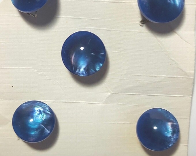 Dark Blue Buttons, Round, Glossy, 10mm, Vintage - Etsy