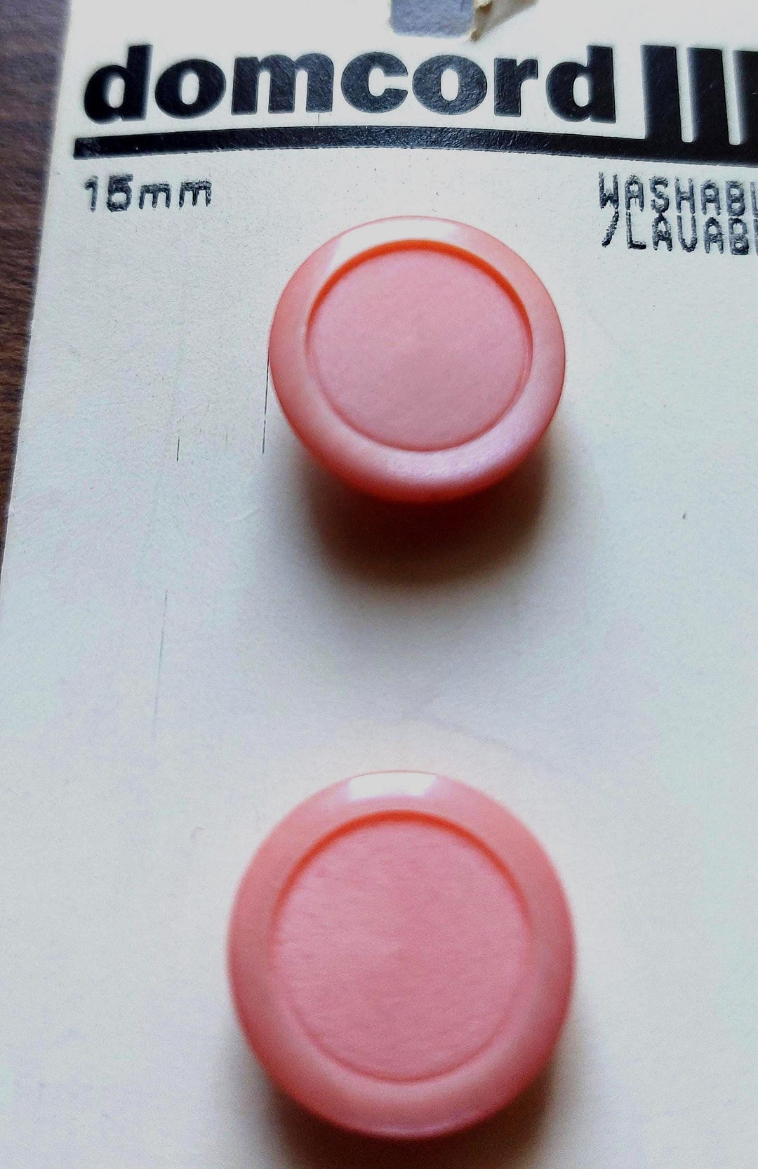 Rose Pink Buttons, Round, 15mm, With Tunnel Shank, Vintage - Etsy