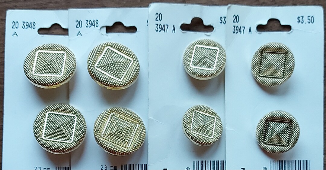 Buttons Light Gold, Round, Shanks, 2 Sizes - Etsy
