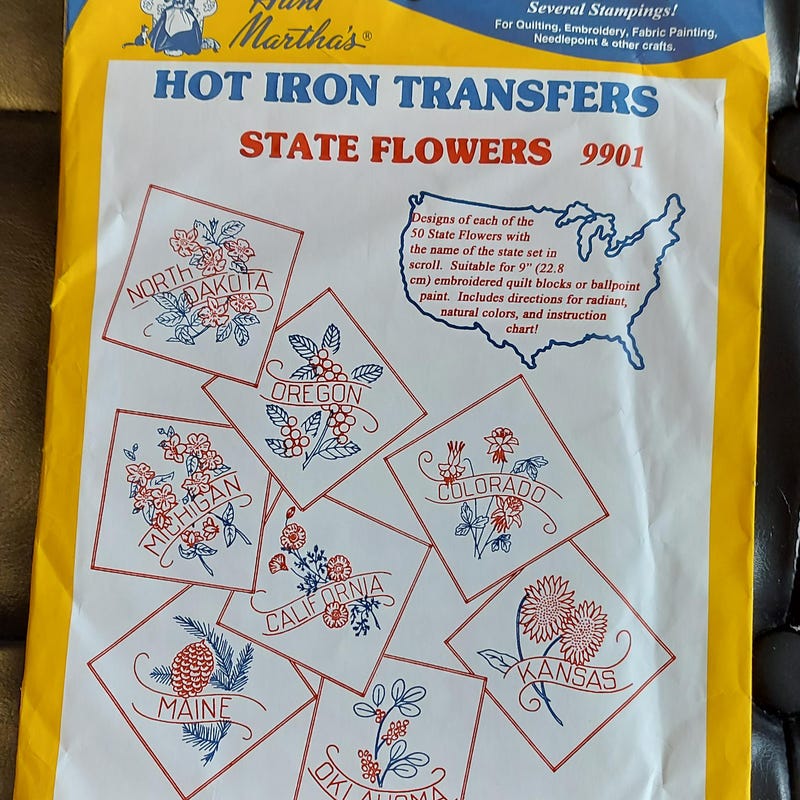 Iron on Flower Embroidery Patterns - Etsy