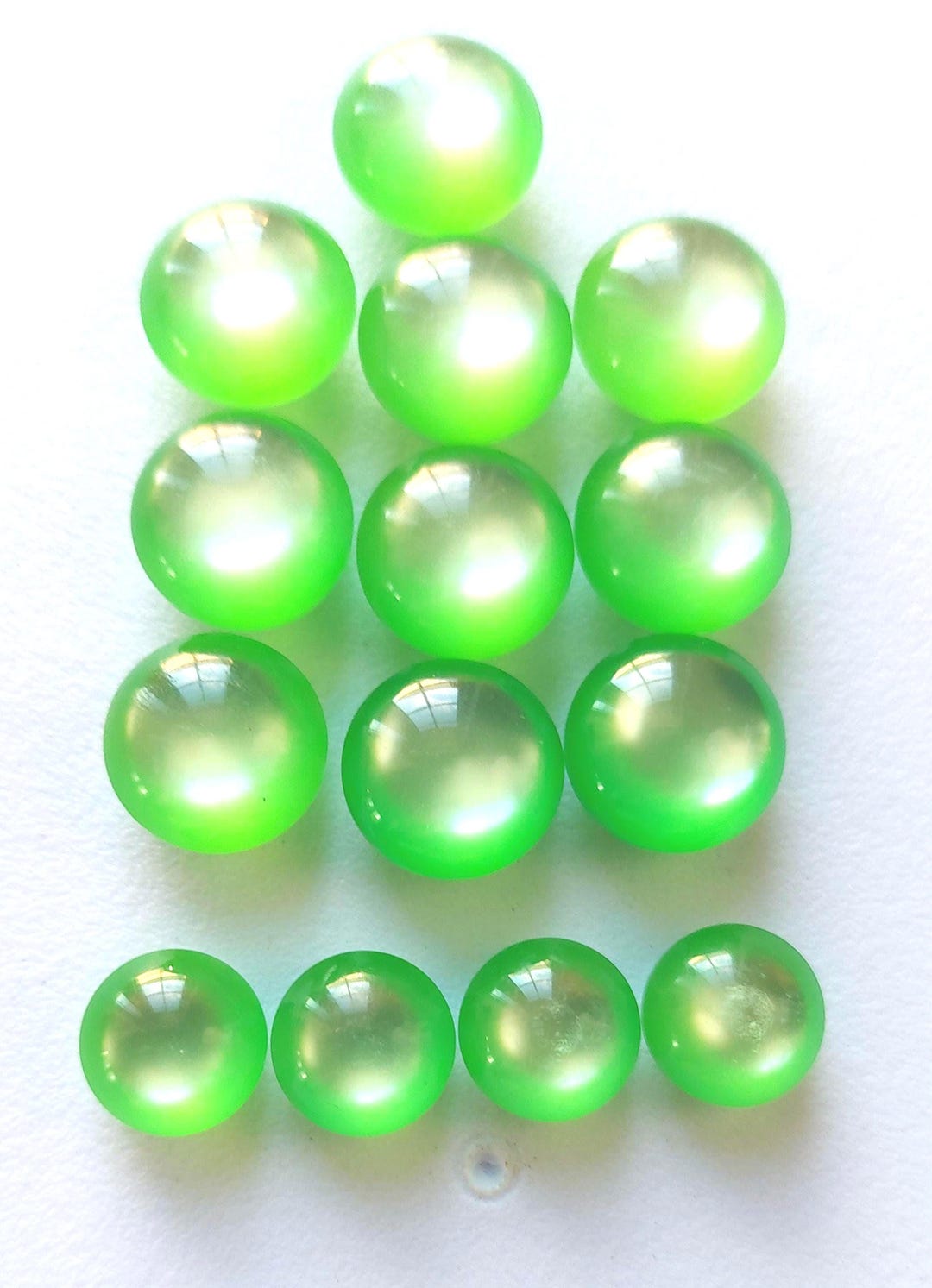 Green Buttons, Half Dome, Glossy, Tunnel Shanks, 2 Sizes, Vintage - Etsy