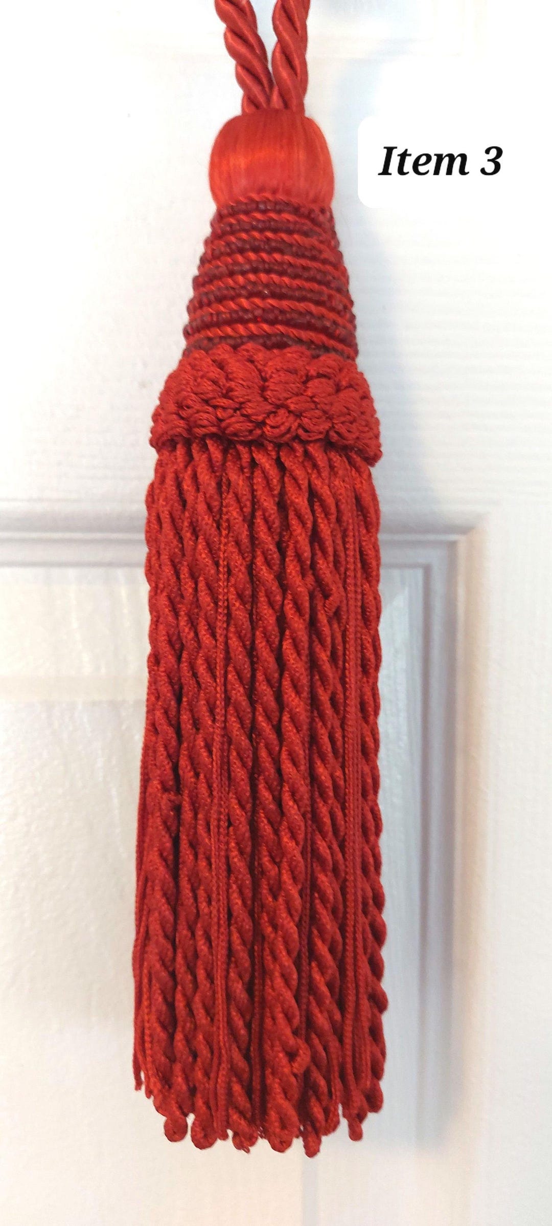 Curtain Tiebacks With Large Luxury Silk Tassels - Red, Maroon, Light ...