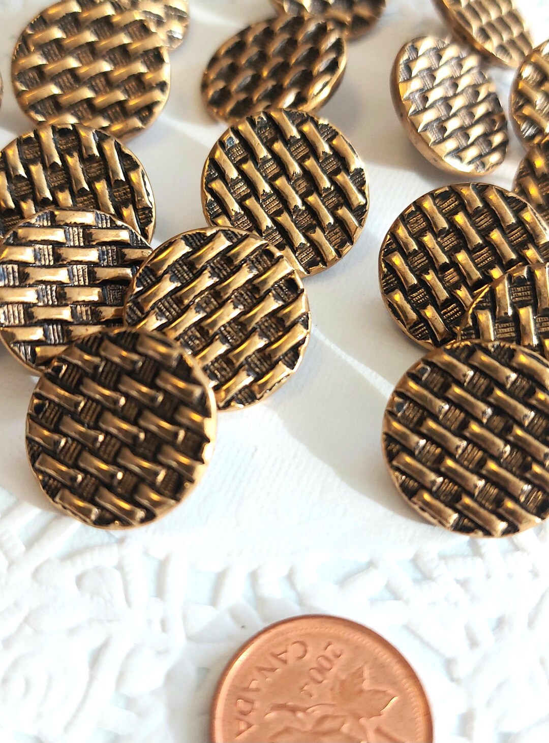 Gold Buttons, Decorative, Metal Shanks, 19mm, Set of 6, Vintage - Etsy