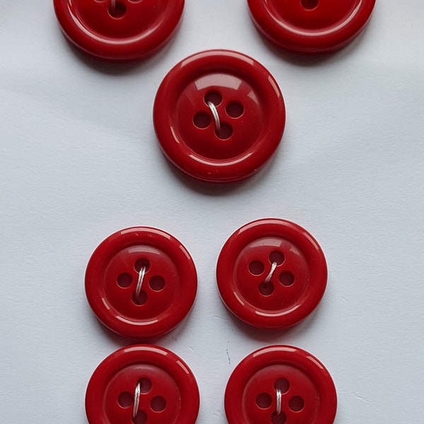 Red Vintage Buttons - Etsy