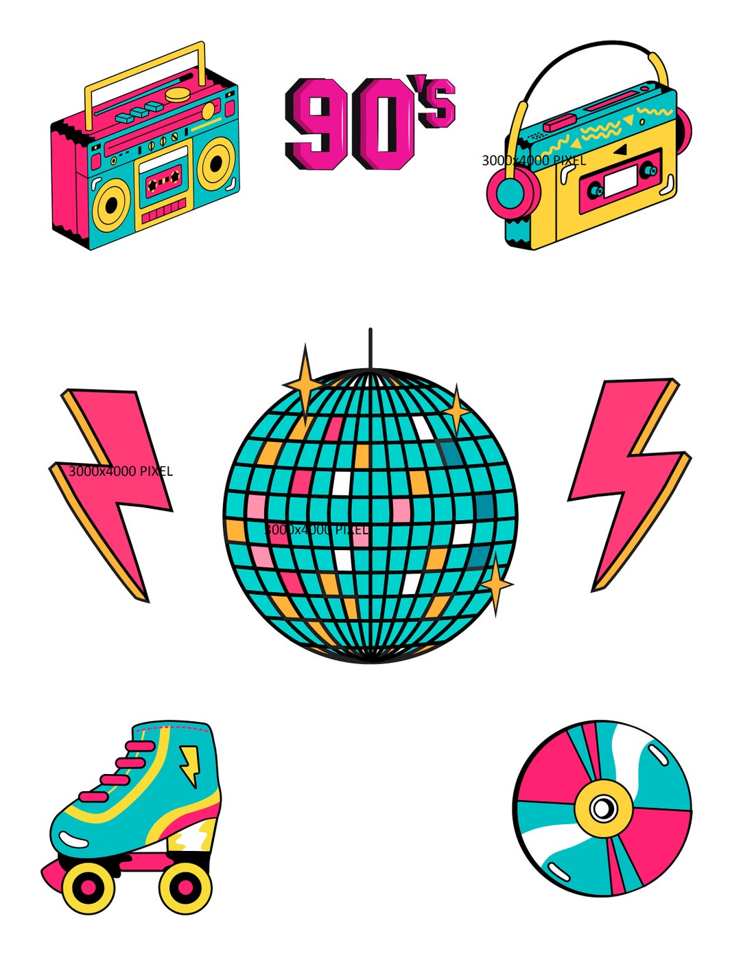 Retro 90svintage Ninetiesnostalgia Cassette Playerdisco - Etsy