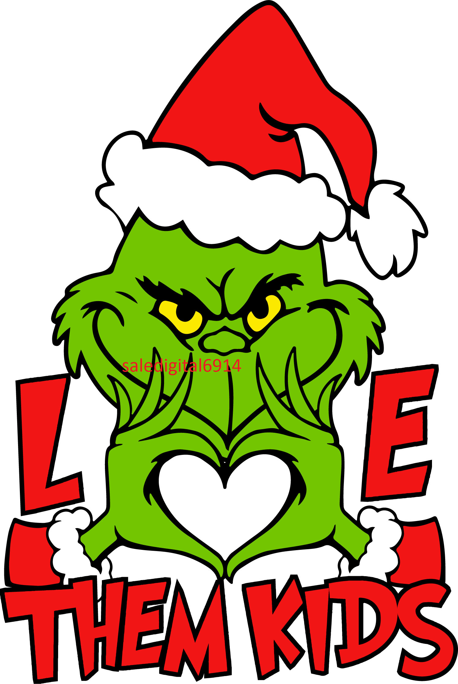 Grinch Love Them Kids,grinch Svg Png,christmas Celebration,fun Party ...